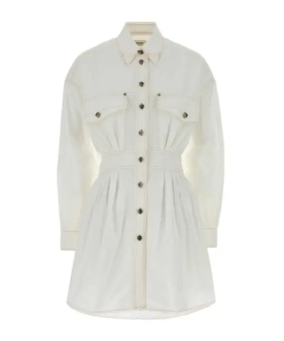 Versace Contrast Stitch Shirt Mini Dress - No