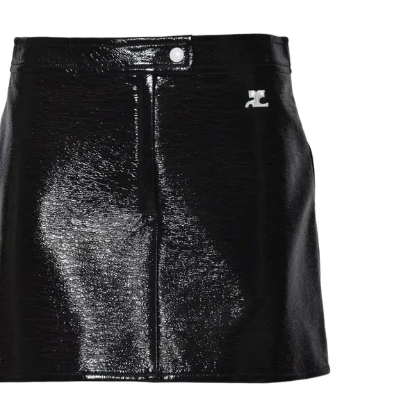 COURREGES Micro-mark Midi Skirt - Black