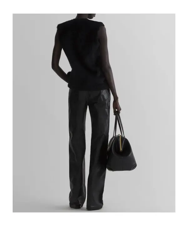 MUGLER Brushed-knit Sleeveless Top
