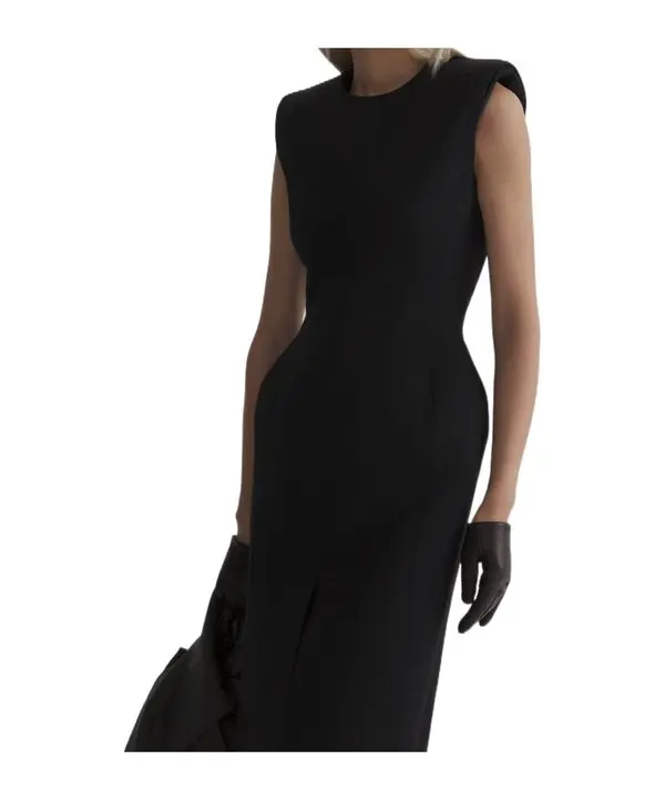 MUGLER Stockman Midi Dress - Black