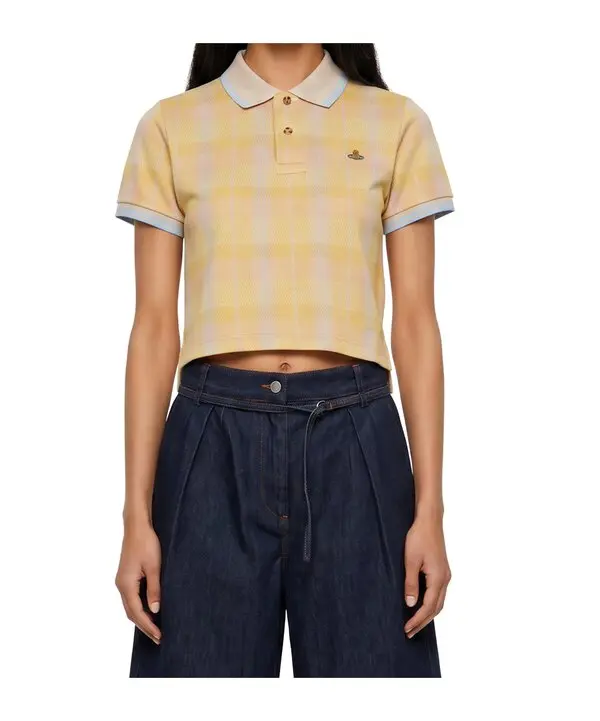 VIVIENNE WESTWOOD Classic Mini Polo Shirt - Herringbone Stripe