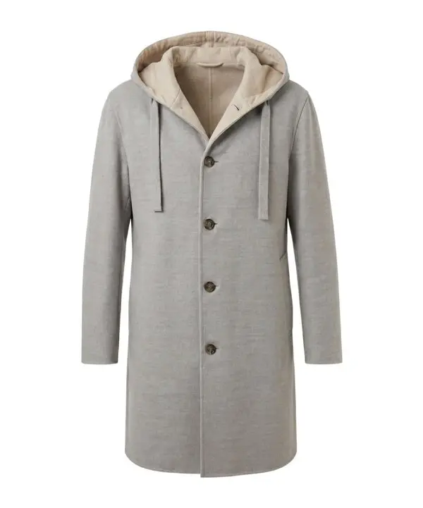 LARDINI Long-sleeved Hooded Coat