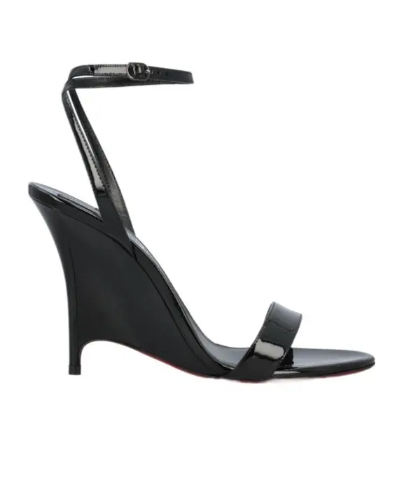 CHRISTIAN LOUBOUTIN Zezeenella Strappy Wedge Sandals - Black