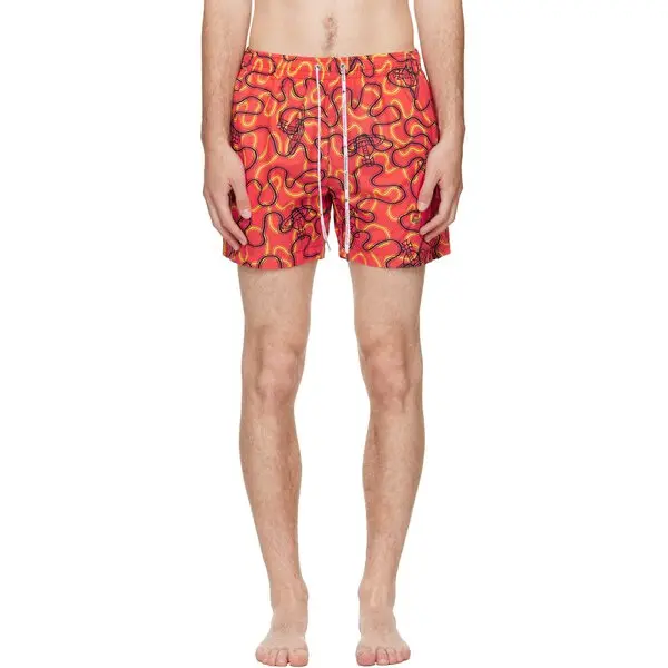 VIVIENNE WESTWOOD Allover Printed Drawstring Swim Shorts