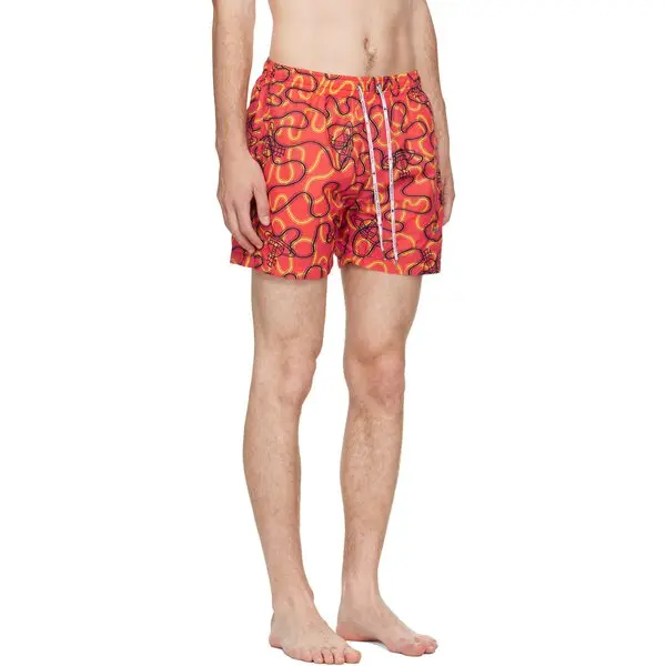VIVIENNE WESTWOOD Allover Printed Drawstring Swim Shorts