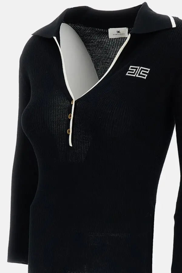 Elisabetta Franchi Button Detailed V-neck Jumper