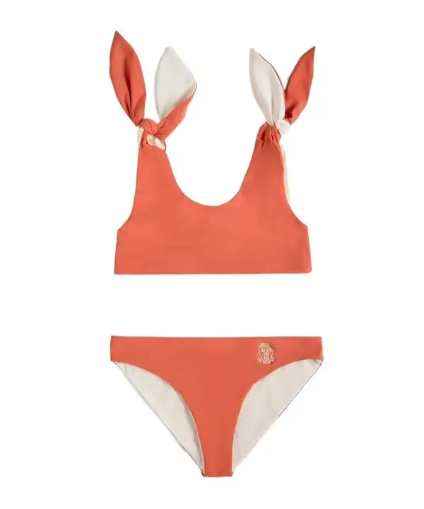 Brunello Cucinelli Techno Jersey Bikini With Logo Embellishment