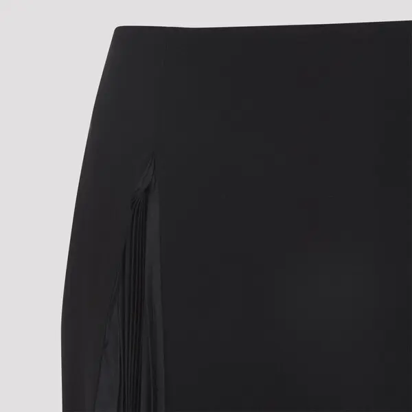 JIL SANDER Pleated Wool Midi Skirt