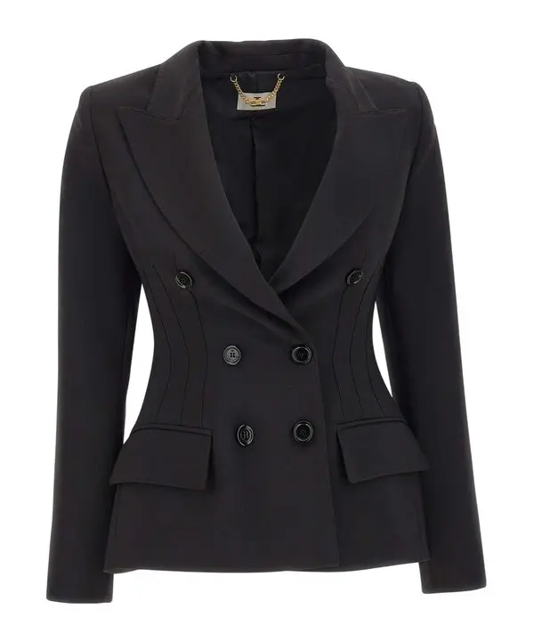 Elisabetta Franchi Fitted Double-breasted Blazer