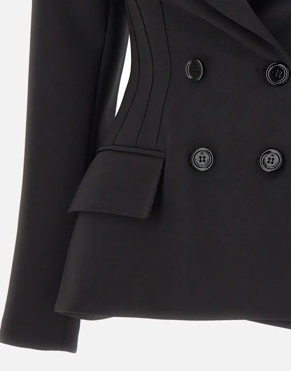 Elisabetta Franchi Fitted Double-breasted Blazer