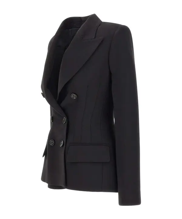 Elisabetta Franchi Fitted Double-breasted Blazer