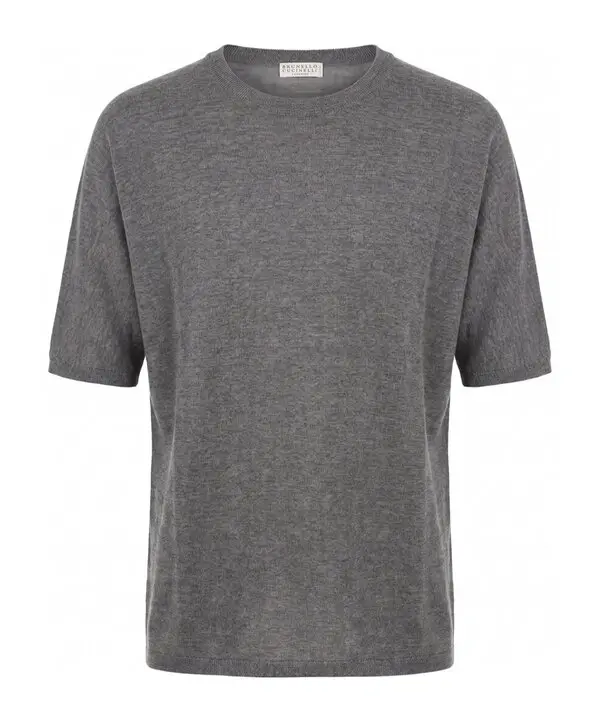Brunello Cucinelli Crew-neck Cashmere T-shirt - No