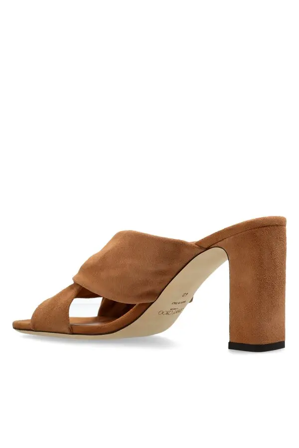 JIMMY CHOO Rafi 85 Embellished Mules