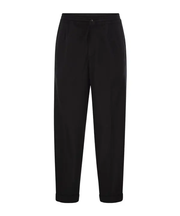 Fedeli Elastic-waist Casual Trousers