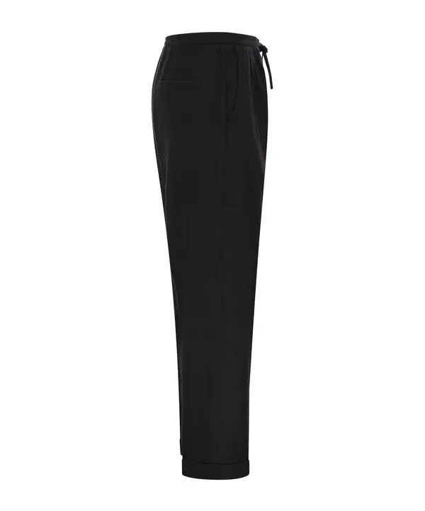 Fedeli Elastic-waist Casual Trousers