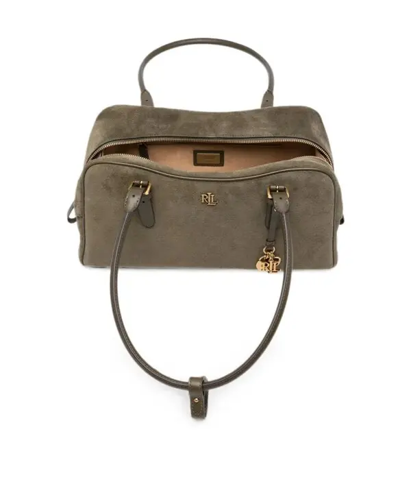 Ralph Lauren Logo-plaque Suede Shoulder Bag