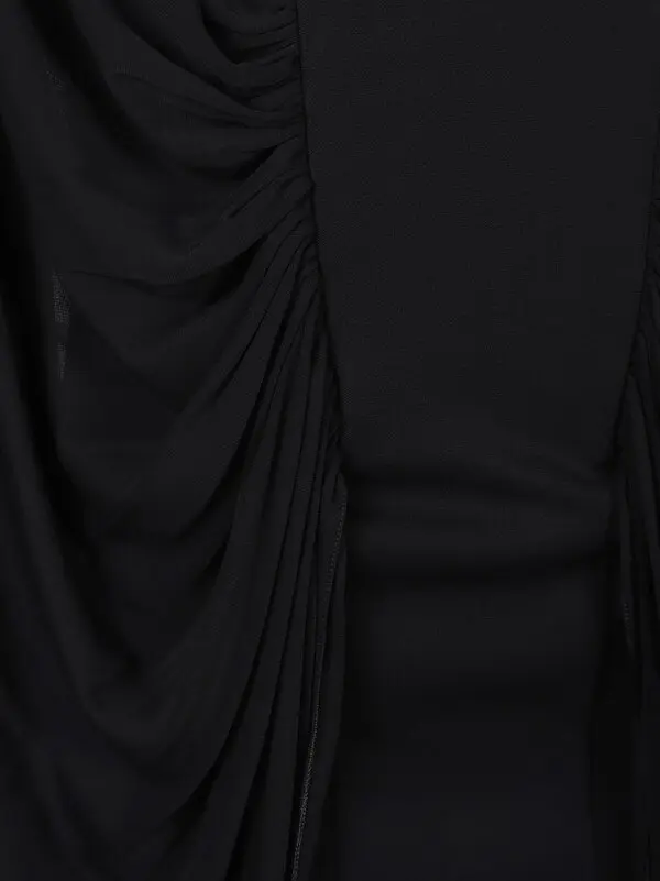 Alaïa Bustier Fluid Jersey Maxi Dress