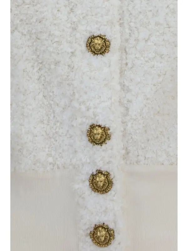 Balmain Textured Lion-button Bomber Jacket