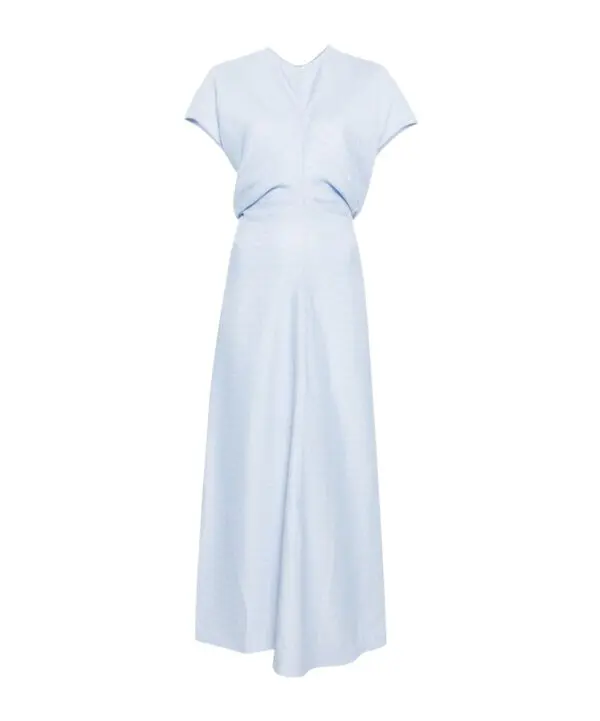 TOTEME Slouch Waist Crewneck Maxi Dress