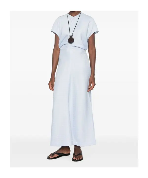 TOTEME Slouch Waist Crewneck Maxi Dress