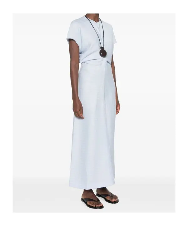 TOTEME Slouch Waist Crewneck Maxi Dress