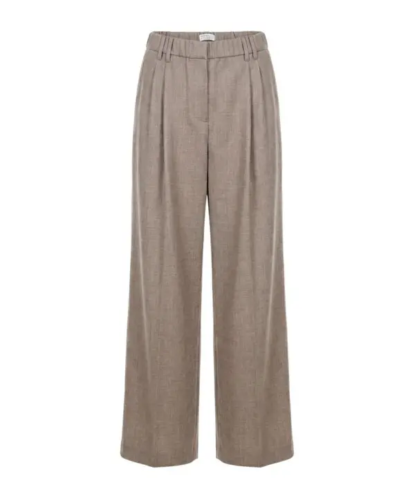 Brunello Cucinelli Pleated Wide-leg Trousers