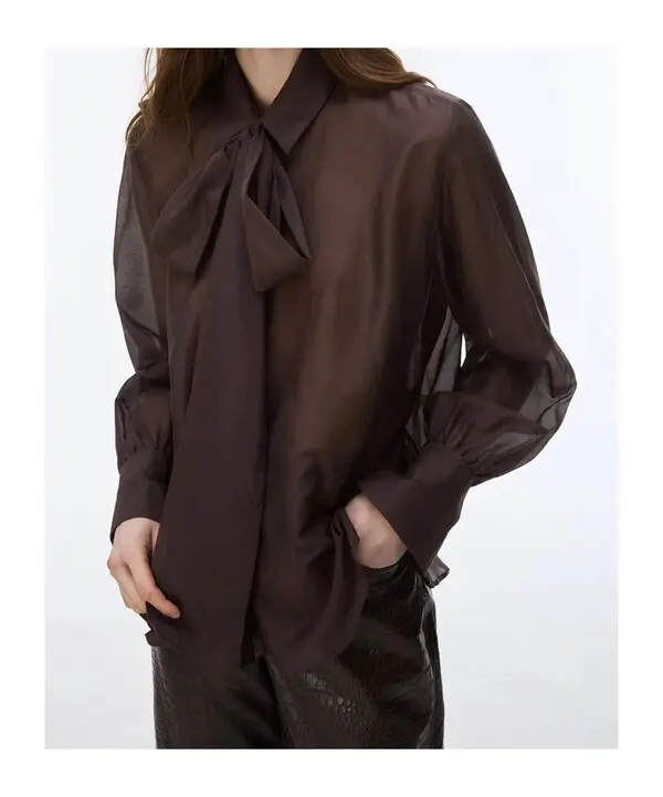 IBLUES Long-sleeved Shirt With Tie Neck Detail