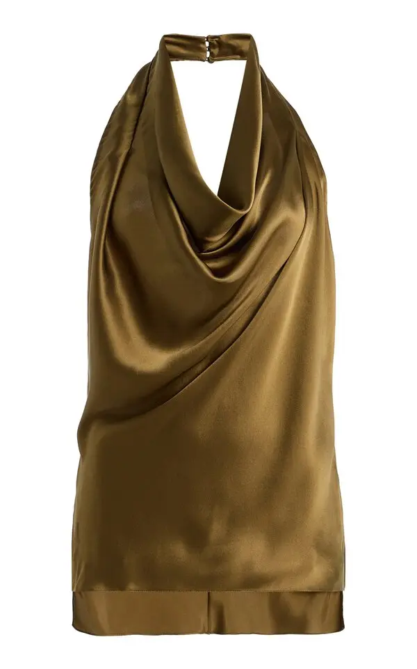 Adam Lippes Cusette Silk Charmeuse Top