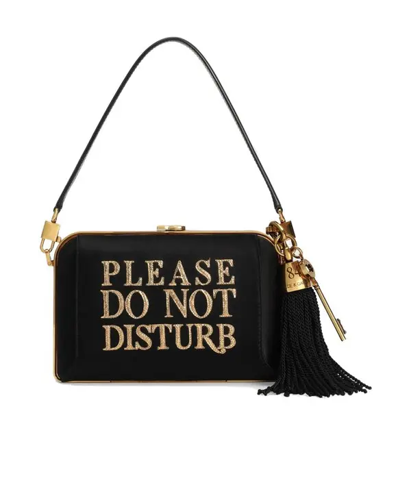 Dolce & Gabbana Dolce Box Satin And Laminated Ayers Handbag - Black