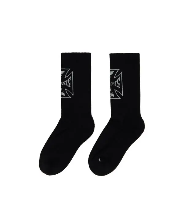 Vetements Biker Cross Logo Mid-calf Socks