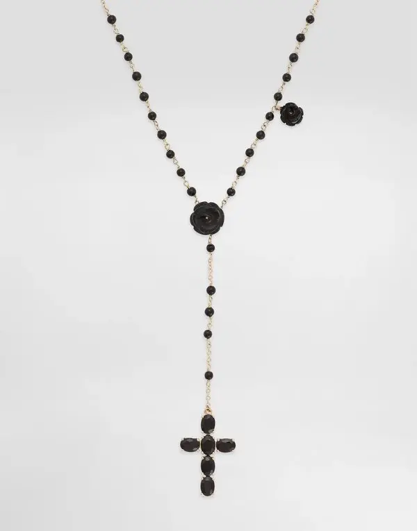 Dolce & Gabbana 18kt Yellow Gold Sapphire Tradition Rosary Necklace