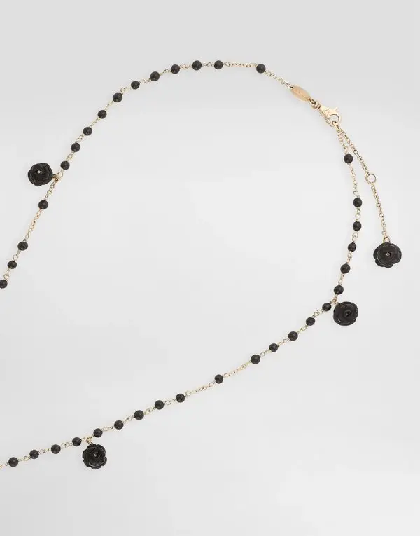 Dolce & Gabbana 18kt Yellow Gold Sapphire Tradition Rosary Necklace