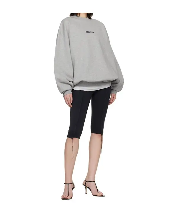 Vetements Elastic Waist Cropped Casual Pants
