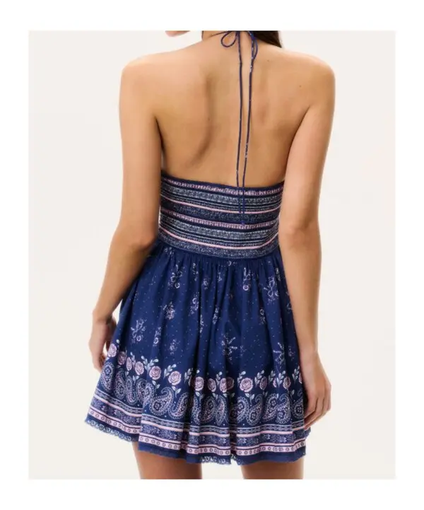 LoveShackFancy Arletta Cotton Bandana Print Mini Dress