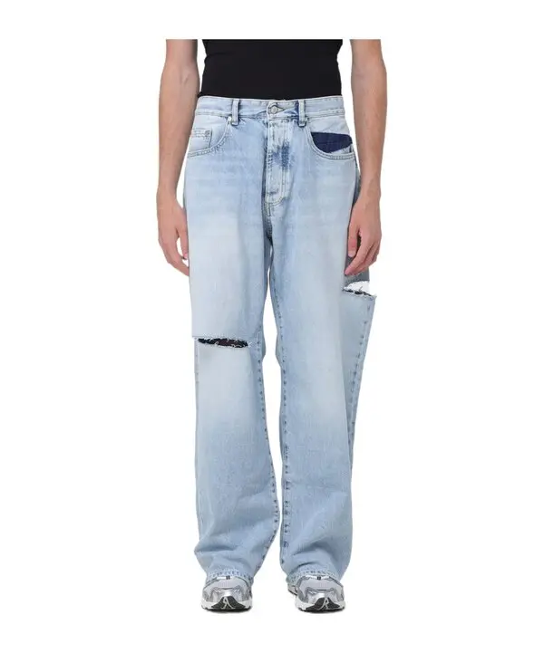 ICON DENIM LOS ANGELES Scott Distressed-effect Straight-leg Jeans
