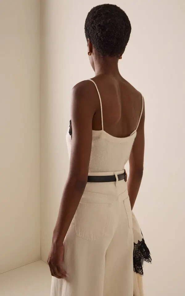 Adam Lippes Beatrix Brushed Cashmere Cami - Ivory
