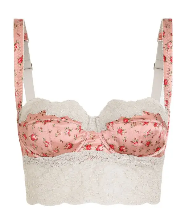 Dolce & Gabbana Dolce Gabbana Floral Lace Longline Bra