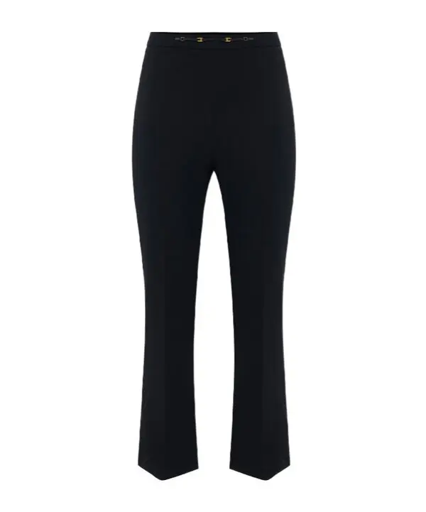 Elisabetta Franchi Pleated Flared Trousers