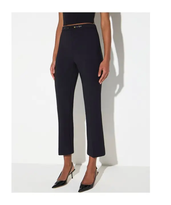Elisabetta Franchi Pleated Flared Trousers