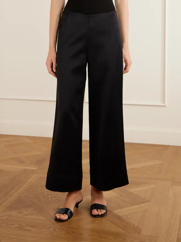 TOTEME Satin Wide-leg Pants