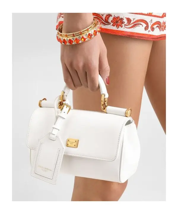 Dolce & Gabbana Mini Sicily Handbag In Calfskin