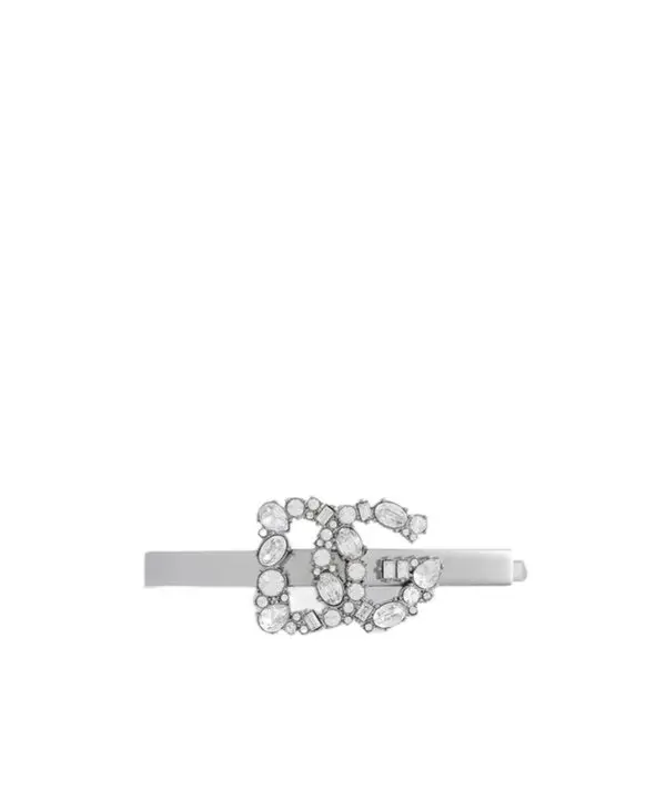 Dolce & Gabbana Dolce Gabbana Embellished Hair Clip - Gray