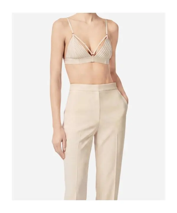 Elisabetta Franchi Tulle Bra With Elastic Bands