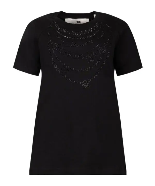 Elisabetta Franchi Crewneck T-shirt With Graphic Detail