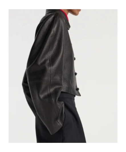 RÓHE Cropped Leather Jacket