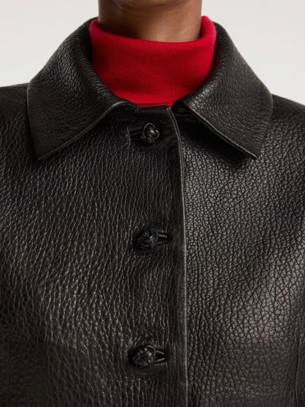 RÓHE Cropped Leather Jacket