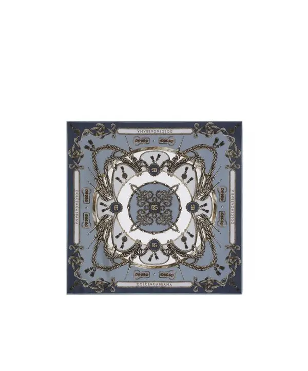 Dolce & Gabbana Dolce Gabbana Rope Print Scarf - Gray