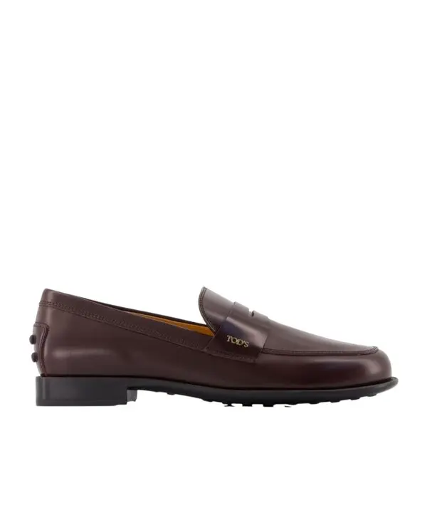 TOD'S Logo Detail Slip On Loafers