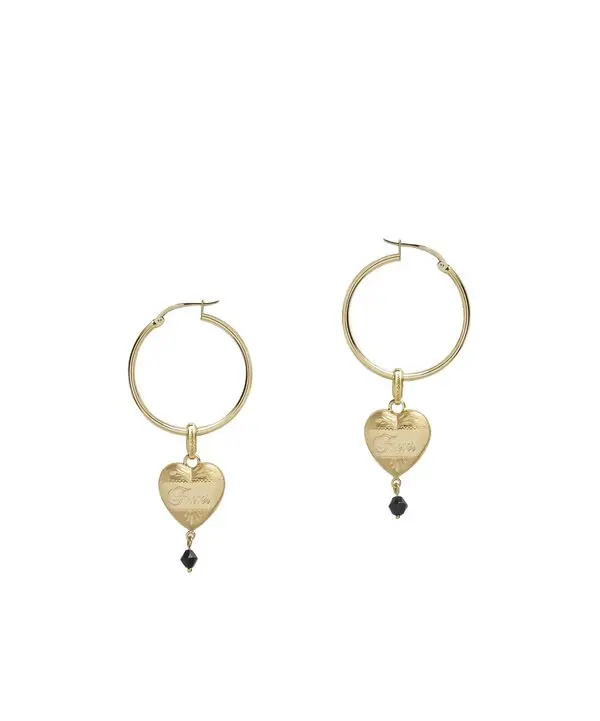 Dolce & Gabbana Heart Pendant Earrings - Yellow