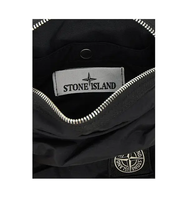 Stone Island Logo Patch Zipped Messenger Bag